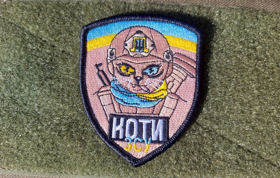 Tactical Battle Cat Combat Kitty Ukrainian Morale Patch Chevron Ukraine ...