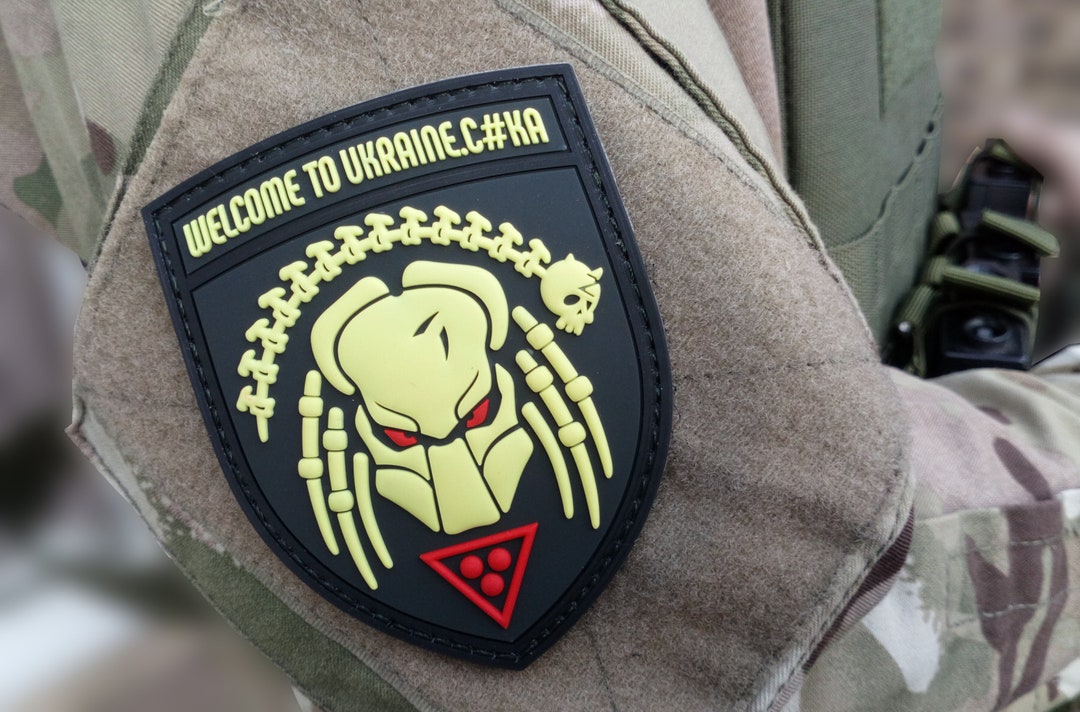 Welcome to Ukraine Predator Morale 3D PVC Patch Military Chevron Armed ...