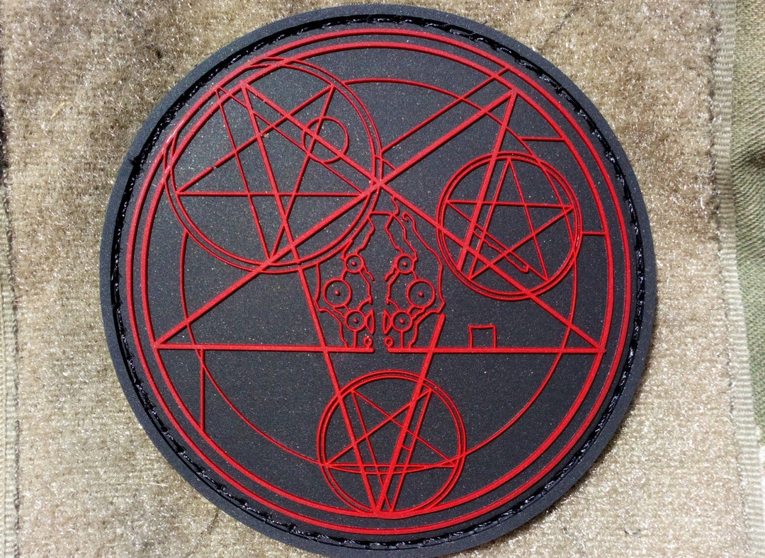 Doom Inspired Pentagram Icon of Sin Satanic Occult Rune 3D PVC Patch ...