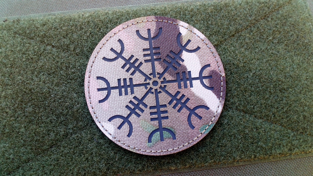 Germanic Sigil Helm of Protection Patch - Runic Thor Viking Norse ...