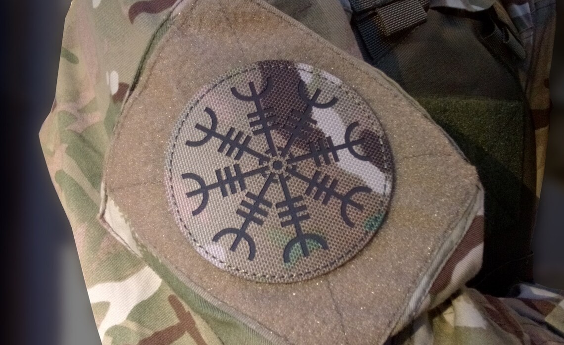 Germanic Sigil Helm of Protection Patch - Runic Thor Viking Norse ...