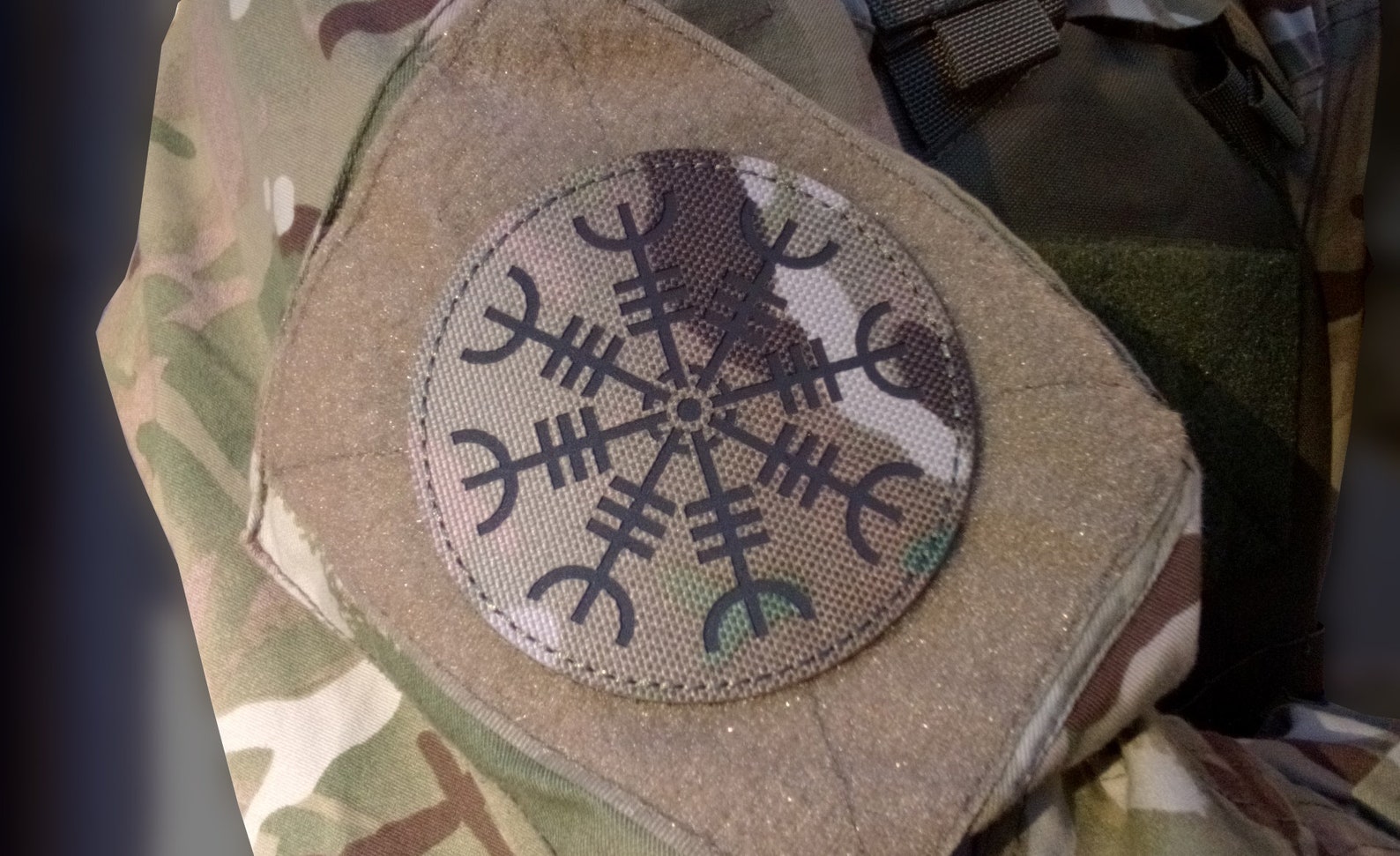 Germanic Sigil Helm of Protection Patch - Runic Thor Viking Norse ...