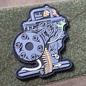 Minigun Choppa 3D PVC Patch - Tactical M134 Mini Gun Airsoft AC-130 ...