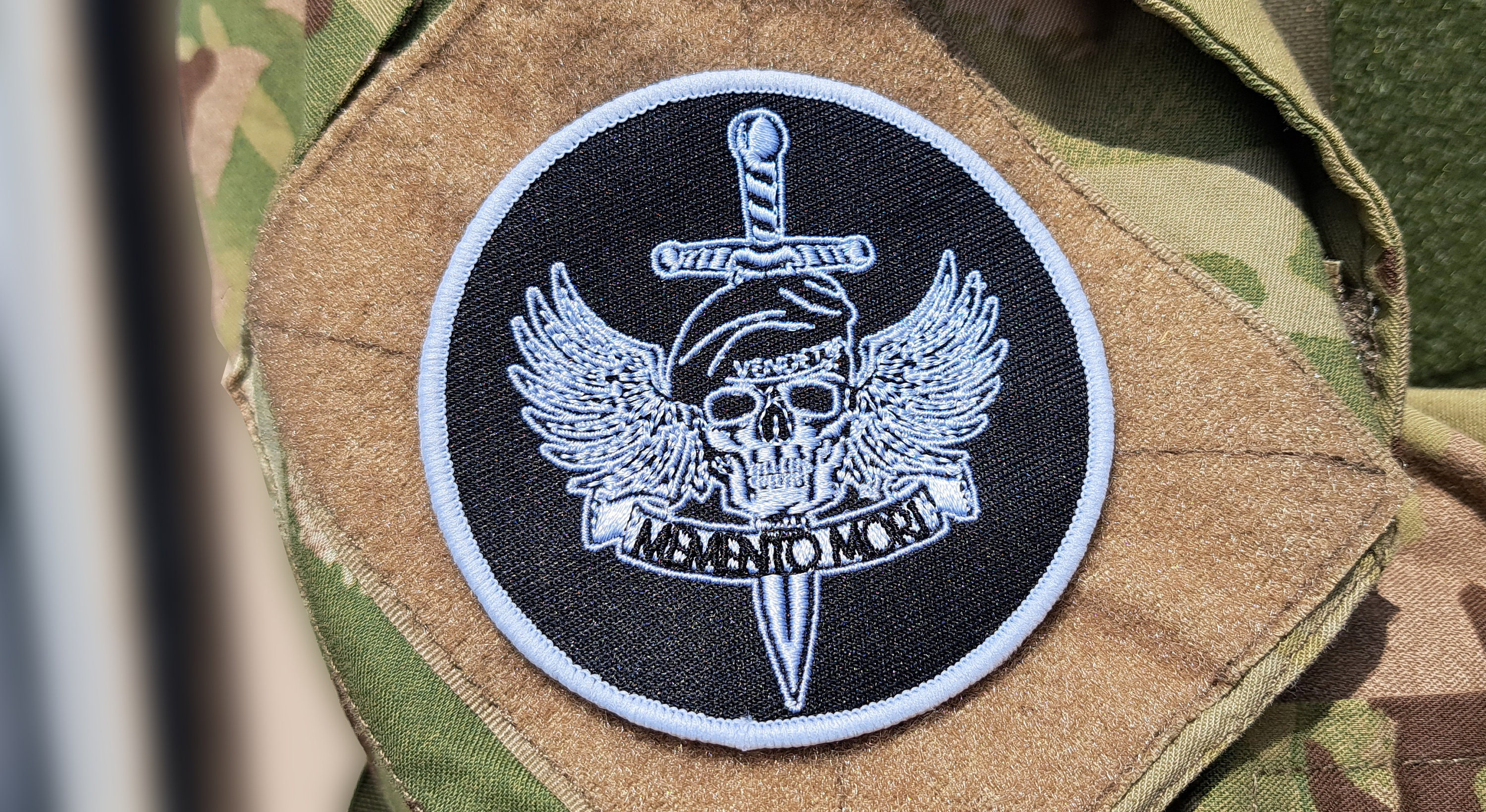 Memento Mori Military Morale Patch Reaper PMC Beret Dagger - Etsy