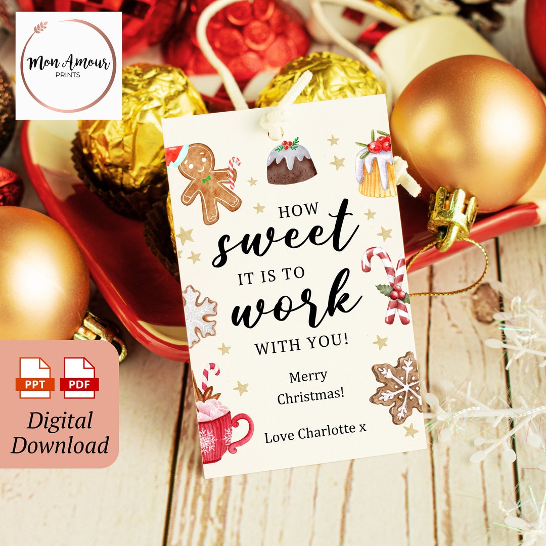 Personalised Christmas Gift Tag | Colleague Gift Tag | Co-worker ...