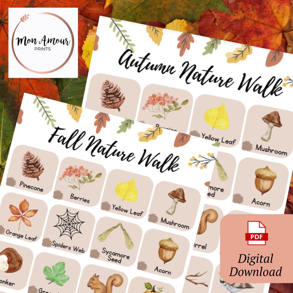 Printable Autumn Nature Walk | Fall Scavenger Hunt | Children's Outdoor ...