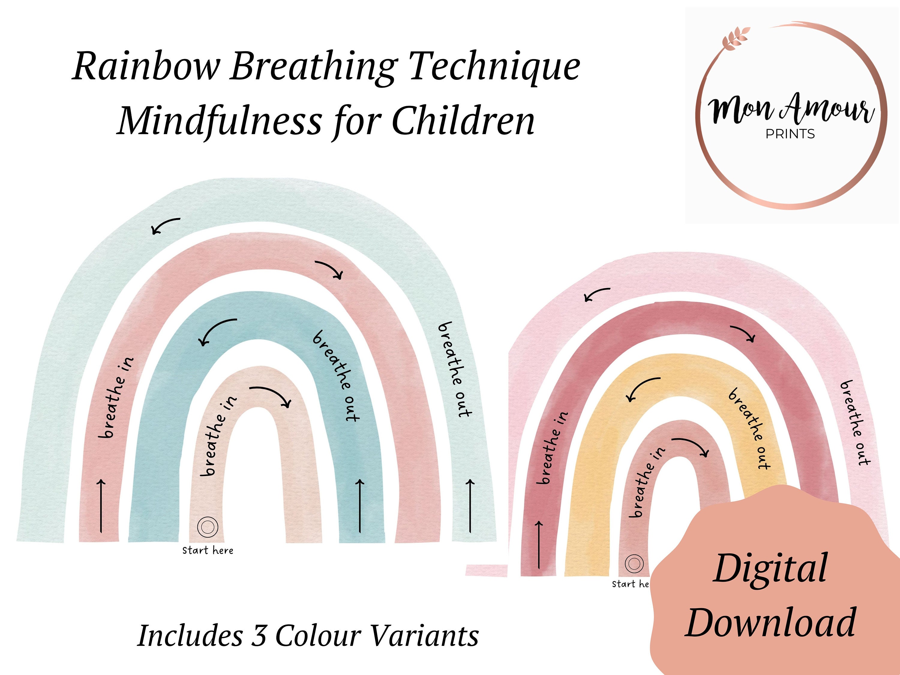 Deep Breathing for Children Breathing Technique Calming - Etsy
