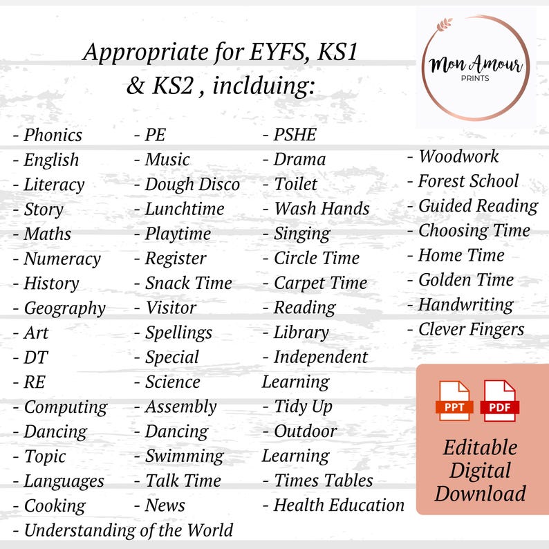 Editable Hessian Visual Timetable for Early Years, KS1, KS2 School ...
