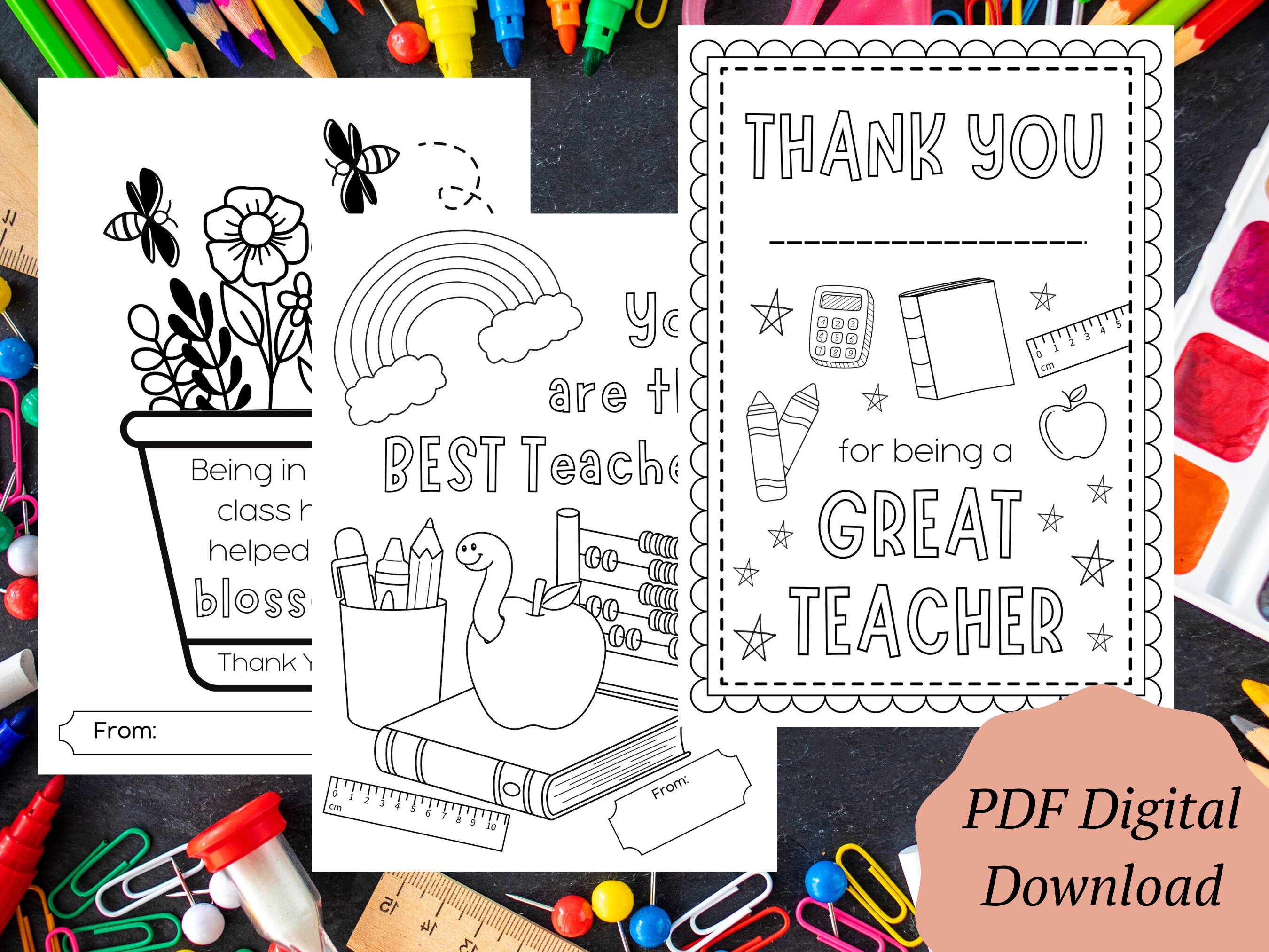Thank You Teacher Pictures Printable | Teacher Colouring Pages ...
