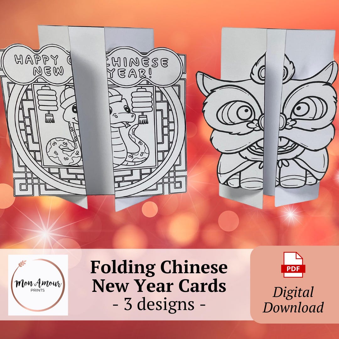 Chinese New Year Foldable Cards | Lunar New Year Craft Activity | Year ...
