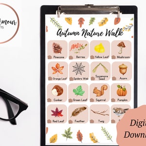 Printable Autumn Nature Walk | Fall Scavenger Hunt | Children's Outdoor ...