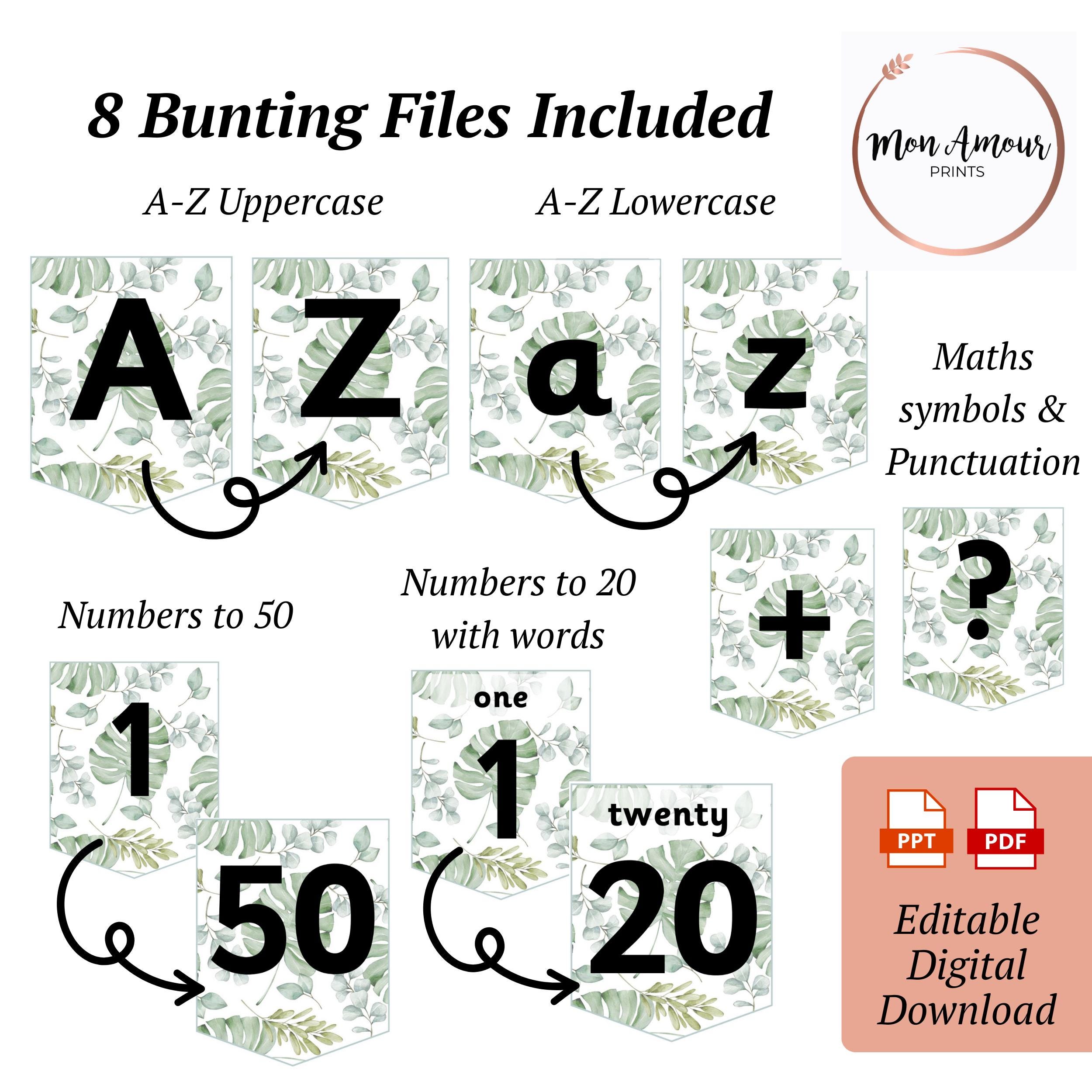 Editable Classroom Display Pack | Botanical Bunting | Display Headers ...