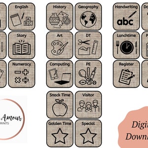 Editable Hessian Visual Timetable for Early Years, KS1, KS2 School ...