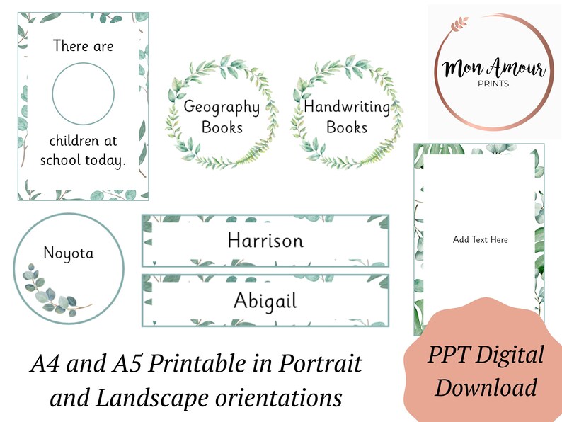 Editable Classroom Display Pack | Botanical Bunting | Display Headers ...