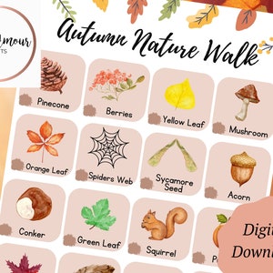 Printable Autumn Nature Walk | Fall Scavenger Hunt | Children's Outdoor ...