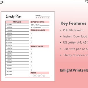 Study Schedule, Study Planner, Student Planning, Timetable Templates ...