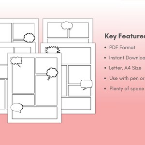 Blank Comic Book Template, Comic Book Strip Template, Empty Comic ...