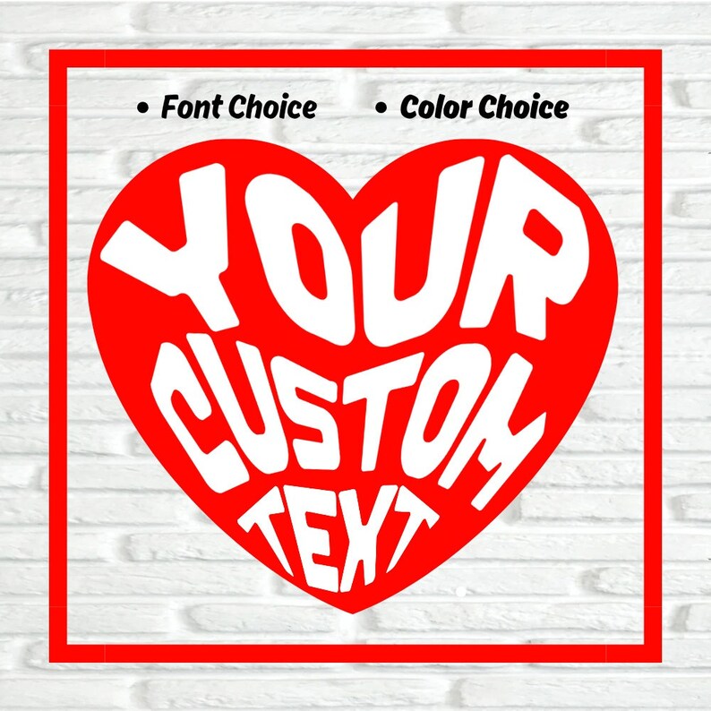 Custom Heart Shape Word Art, Word Cloud Art, Digital Name Heart, Name ...