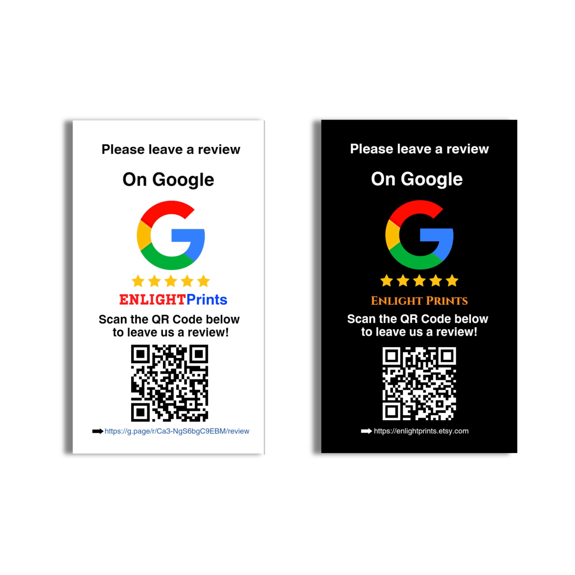 Google Review Card | Google Review QR Code Cards | Google Review Sign ...