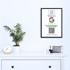Google Review Card | Google Review QR Code Cards | Google Review Sign ...