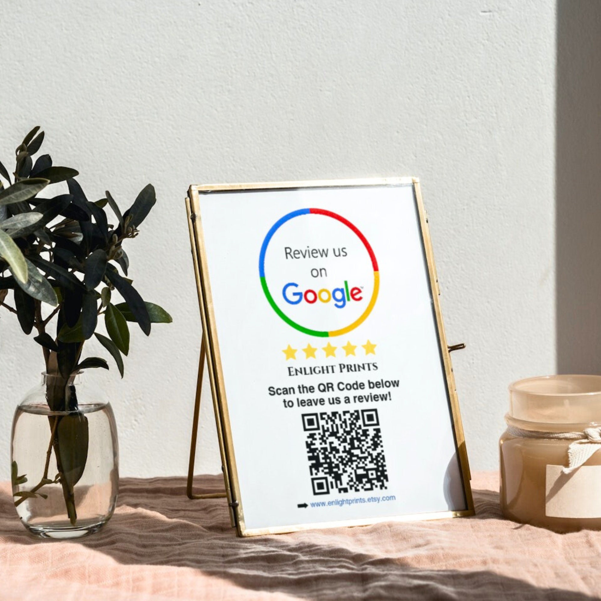 Google Review Card Google Review Sign Leave Us Review Template Digital ...