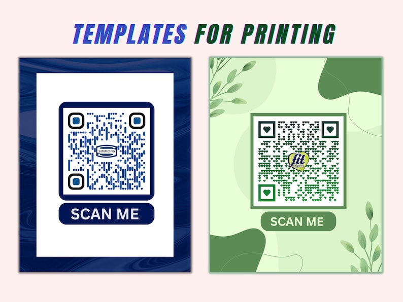 Custom QR Code Design With Logo (PNG, SVG) - Etsy