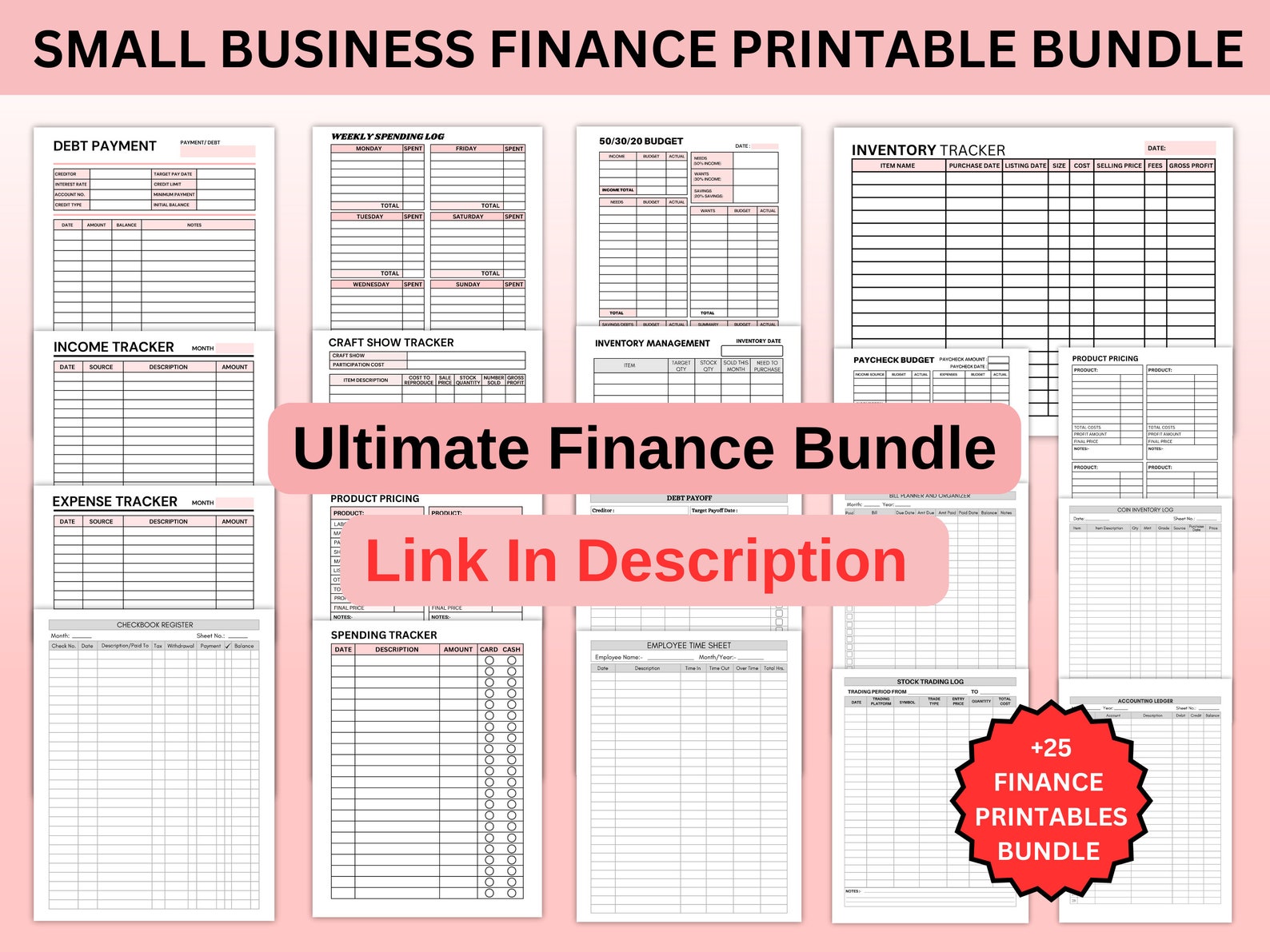 Checkbook Register Printable, Check Register Printable, Financial ...