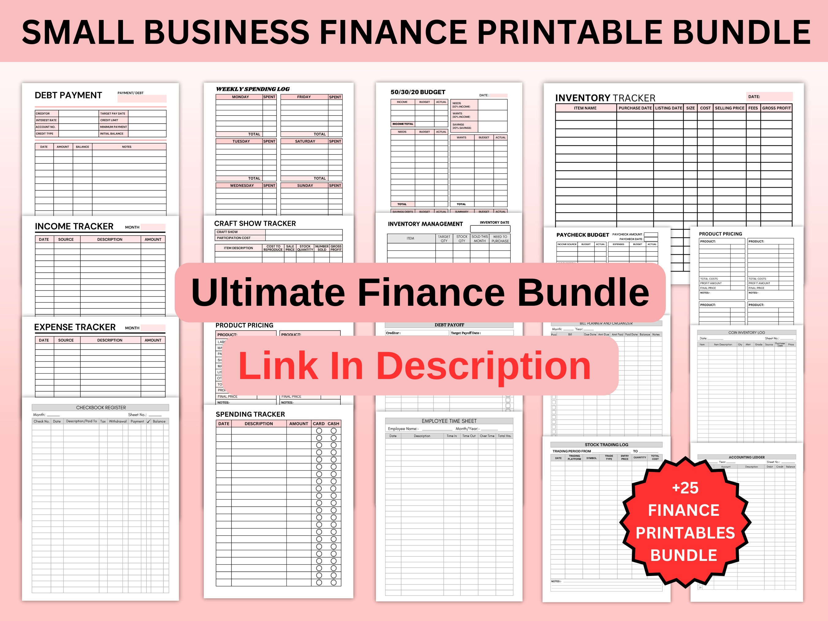 Checkbook Register Printable, Check Register Printable, Financial ...