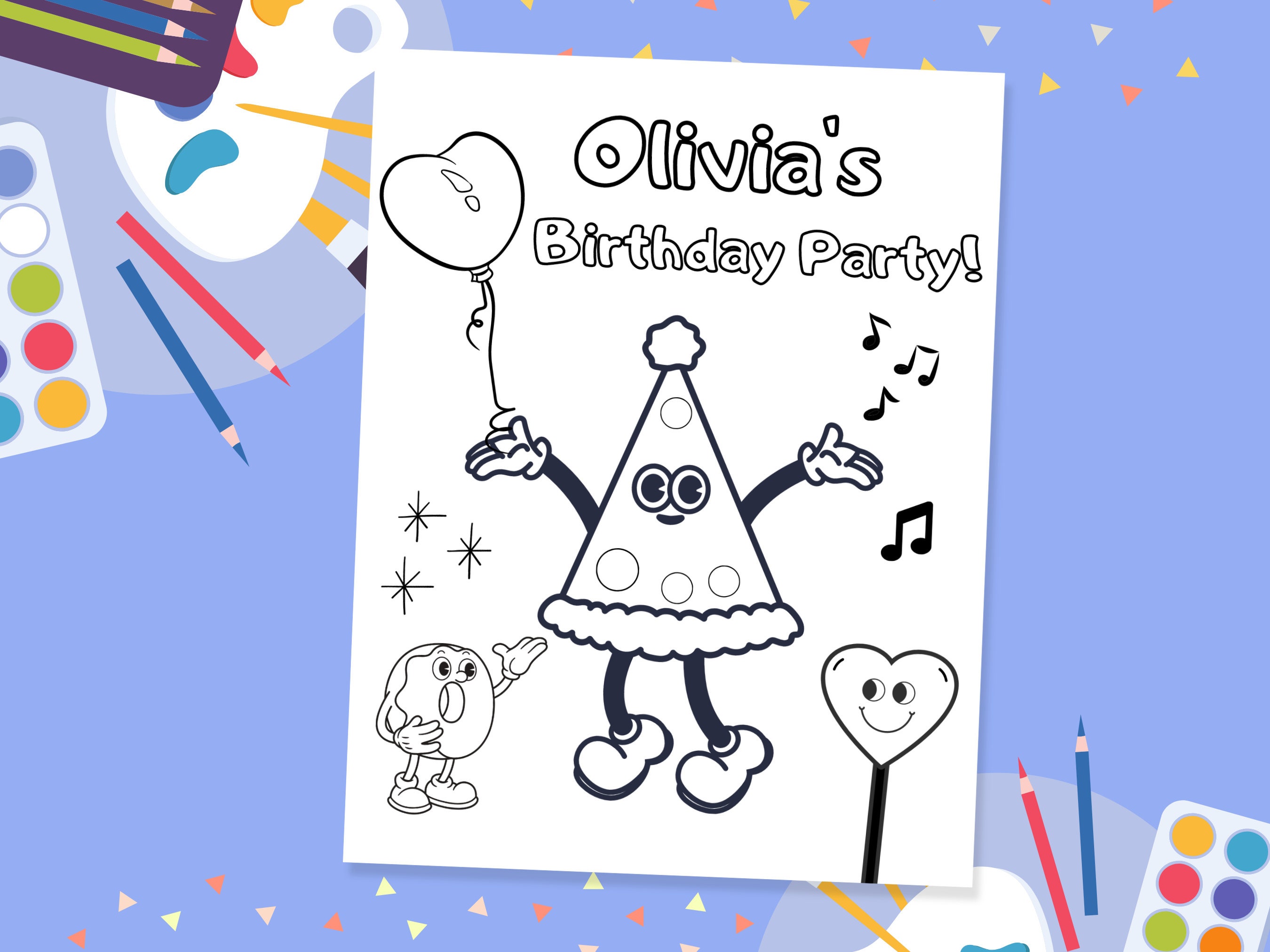 Personalized Birthday Coloring Pages for Kids Custom Name Birthday Kids ...