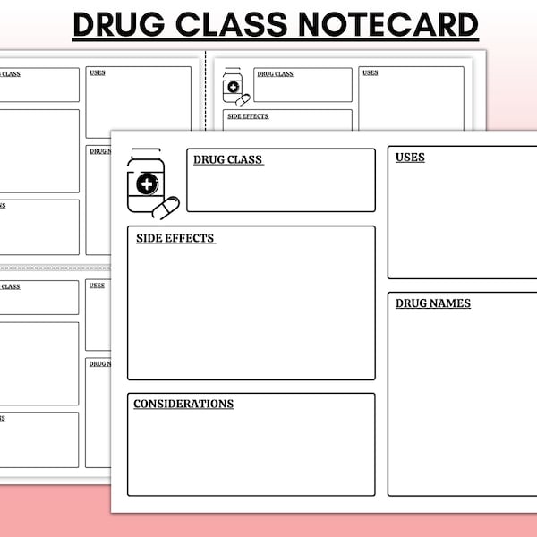 Nursing Drug Cards - Etsy