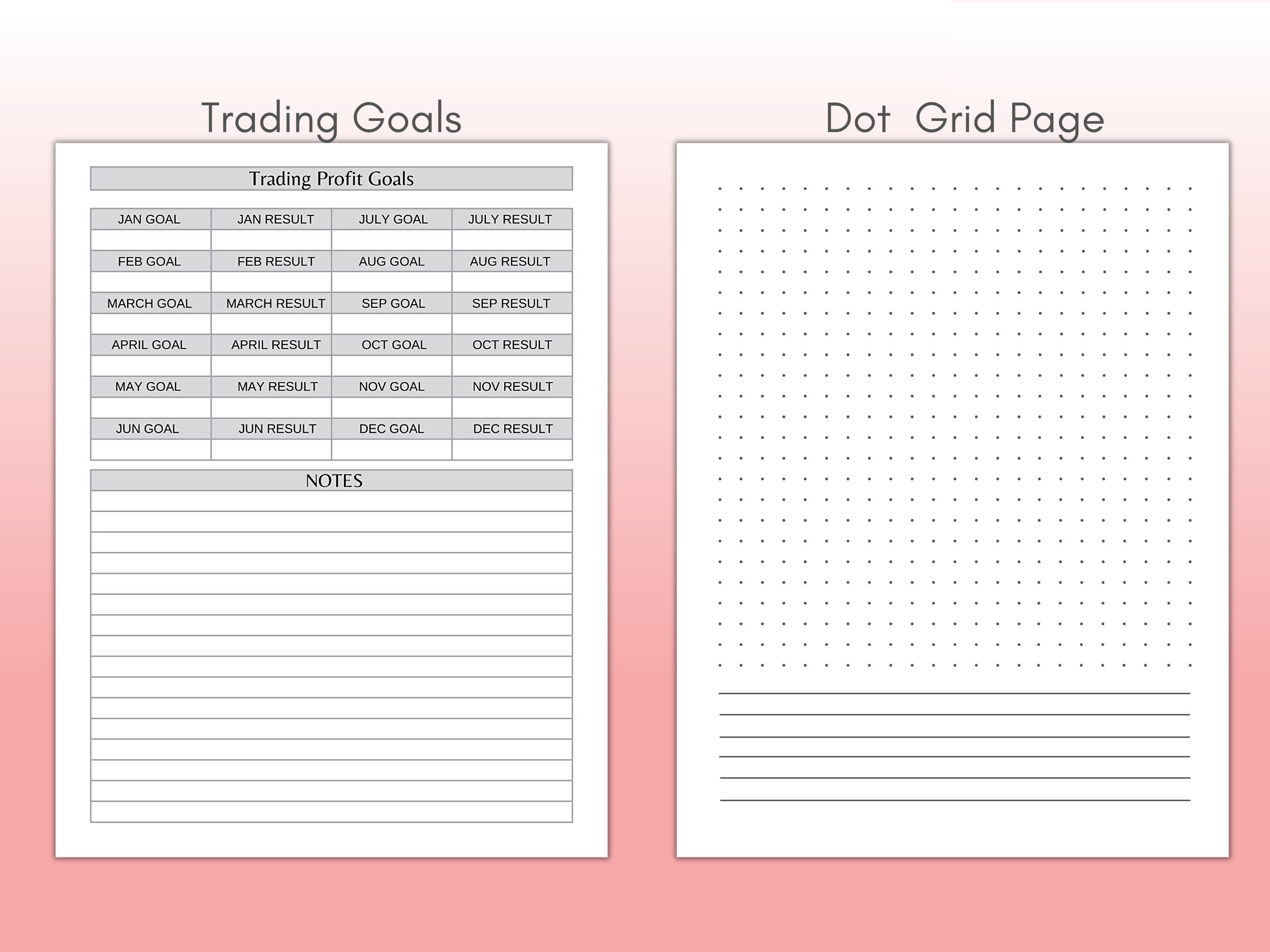 Forex Trading Log Printable, Forex Trading Journal , Trading Journal ...