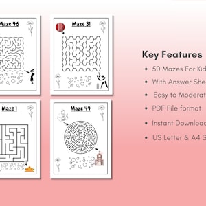 Mazes for Kids, an Amazing Fun Maze Activity Printable for Kids Ages 4 ...