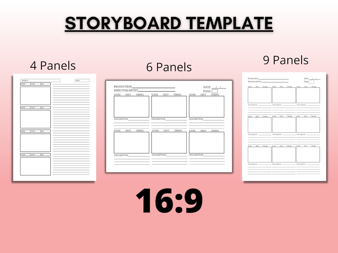 Storyboard Template, Story Board Planner Video Planner, Film Planner ...