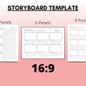 Storyboard Template, Story Board Planner Video Planner, Film Planner ...
