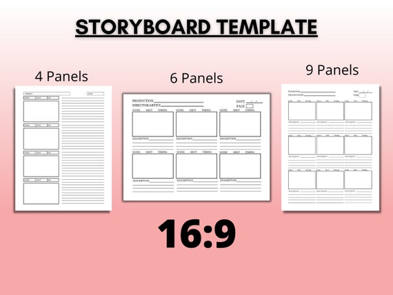Storyboard Template Story Board Planner Video Planner Film - Etsy