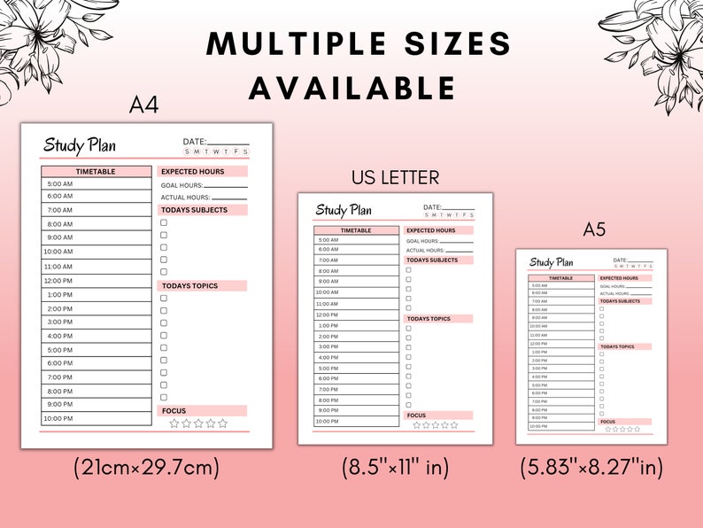 Study Schedule, Study Planner, Student Planning, Timetable Templates ...