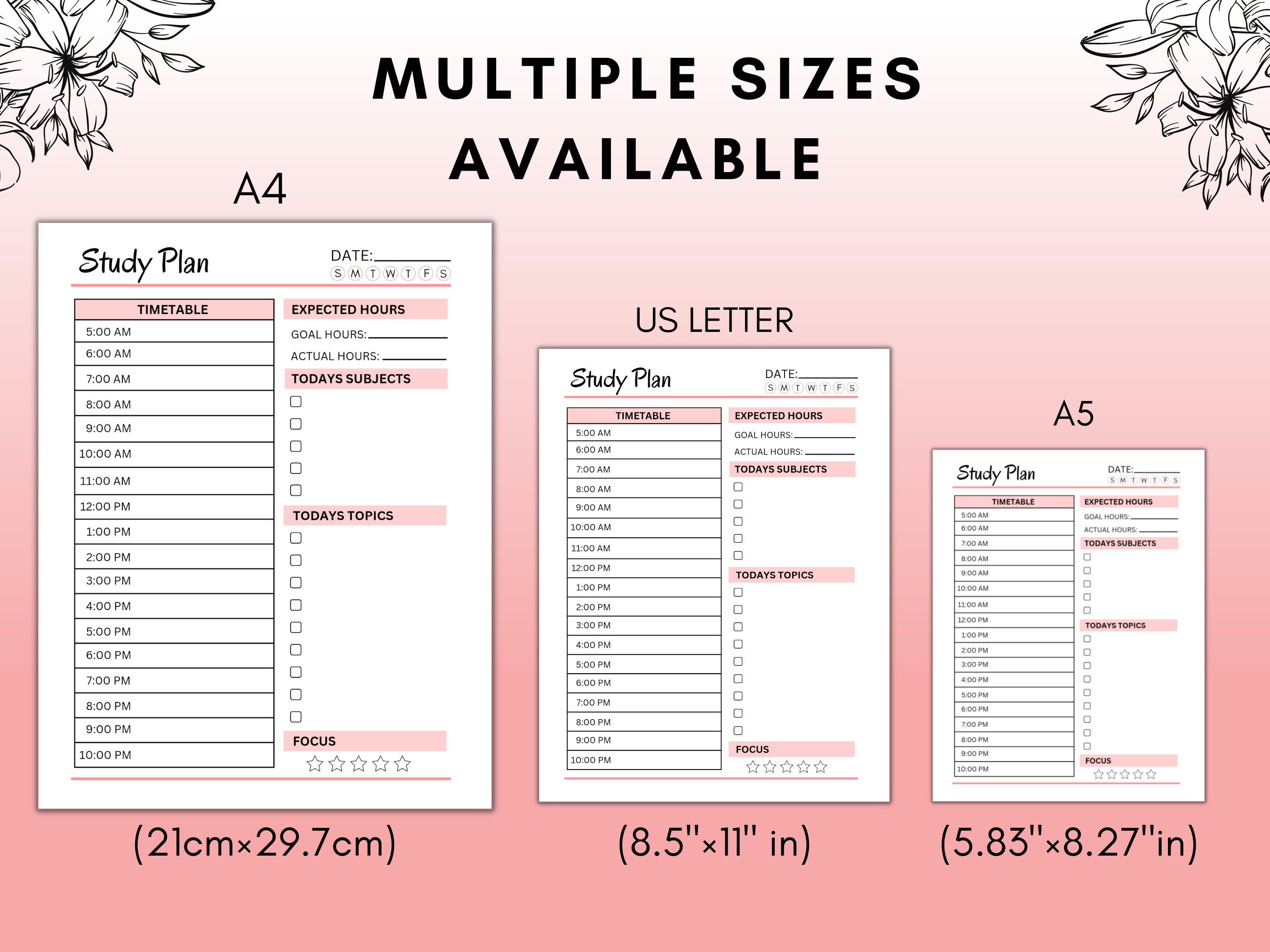 Study Schedule, Study Planner, Student Planning, Timetable Templates ...