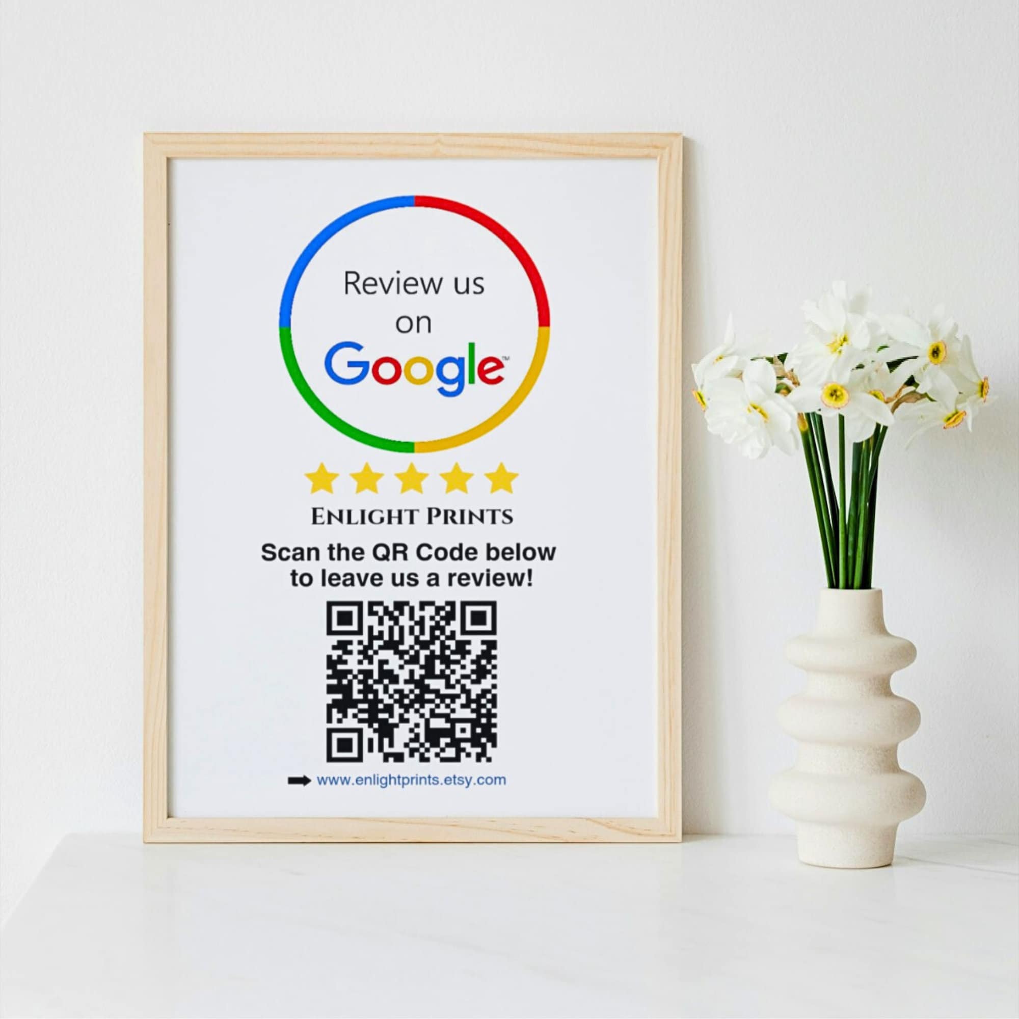 Google Review Card Google Review QR Code Cards Google Review Sign ...