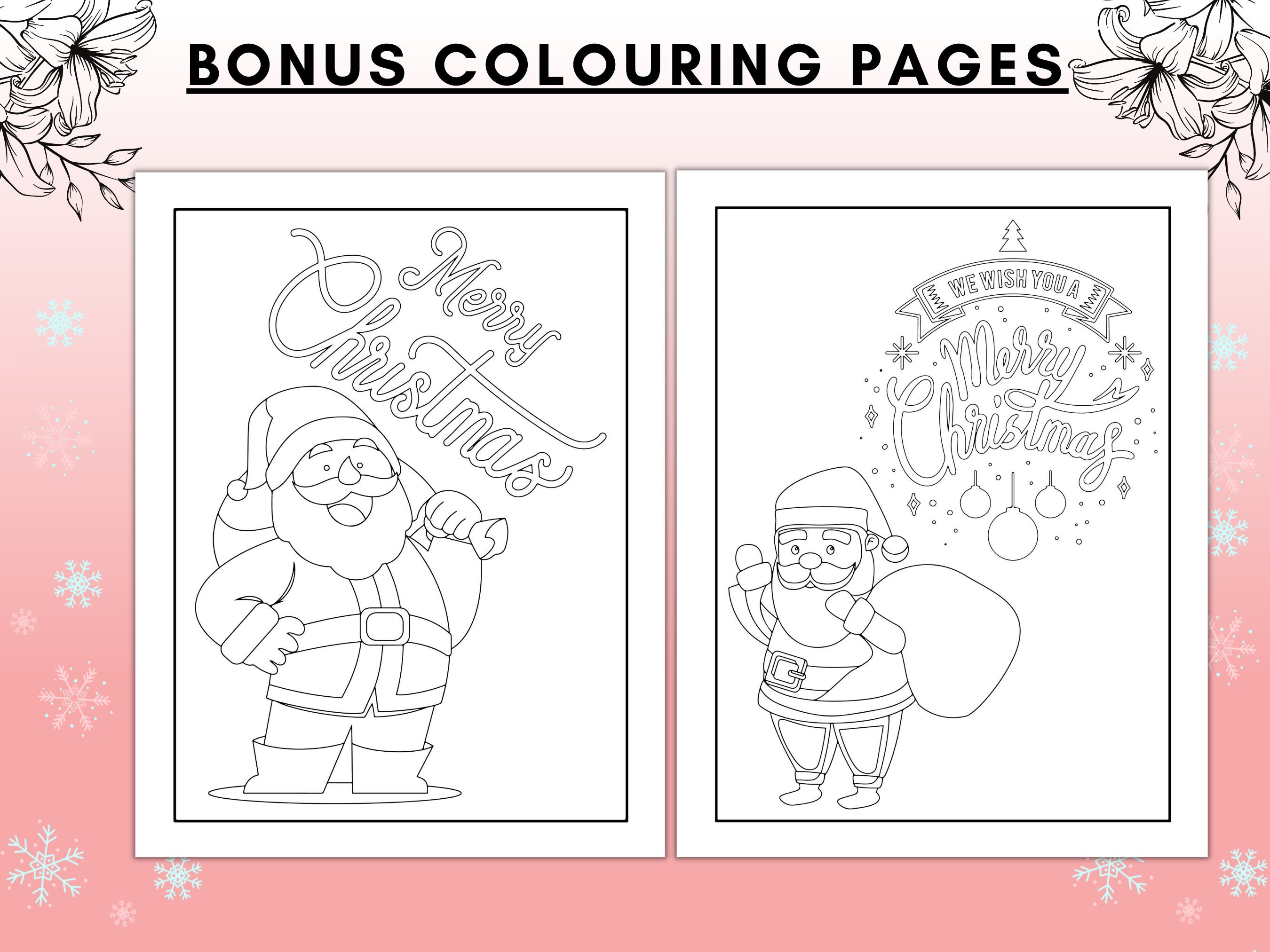 Letter to Santa Coloring Page Printable Dear Santa Letter Christmas ...