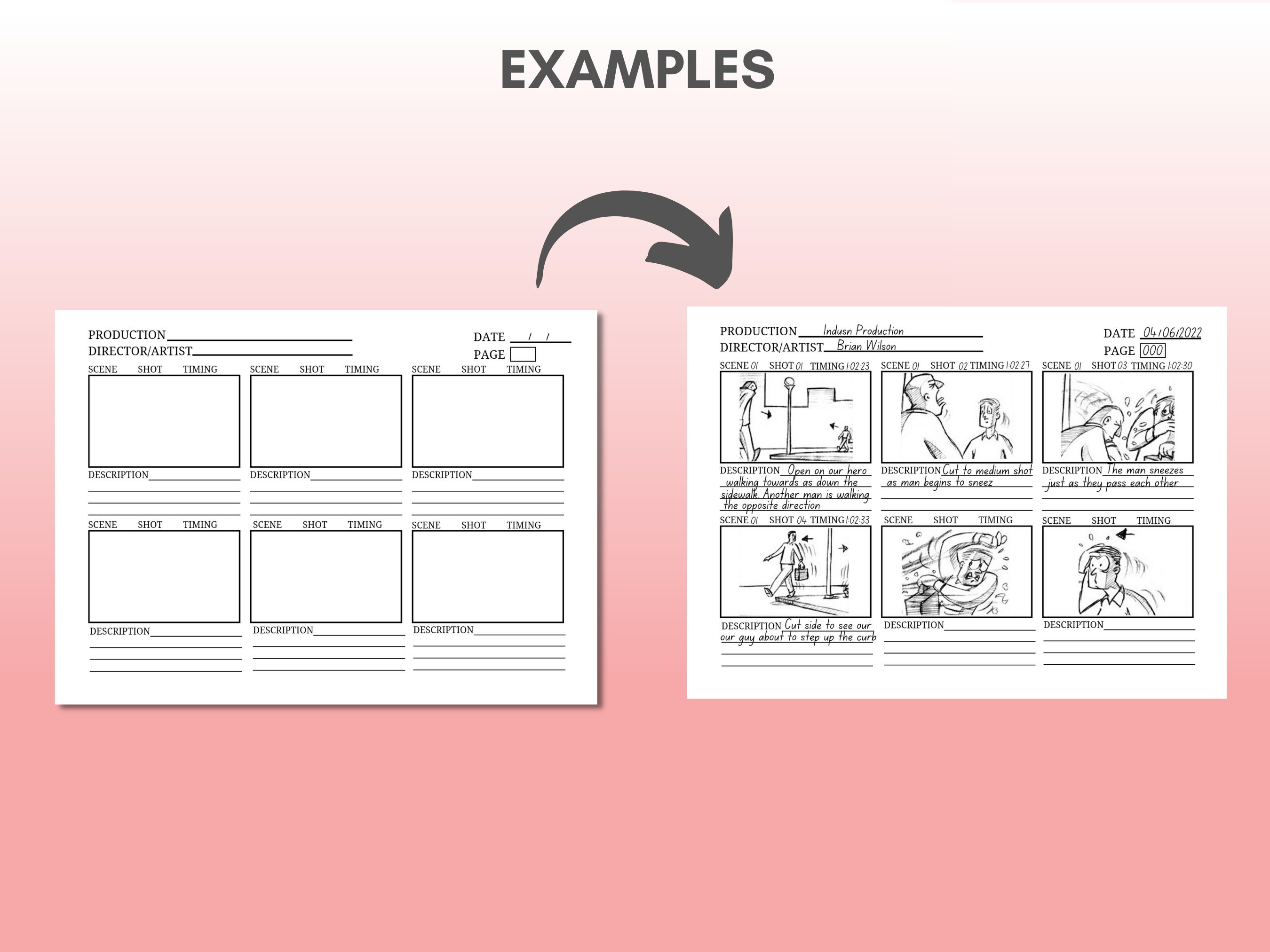 Storyboard Template, Story Board Planner Video Planner, Film Planner ...