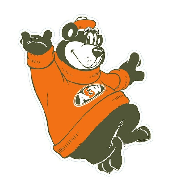 A&w Bear Vinyl Decal Sticker Waterproof | Etsy