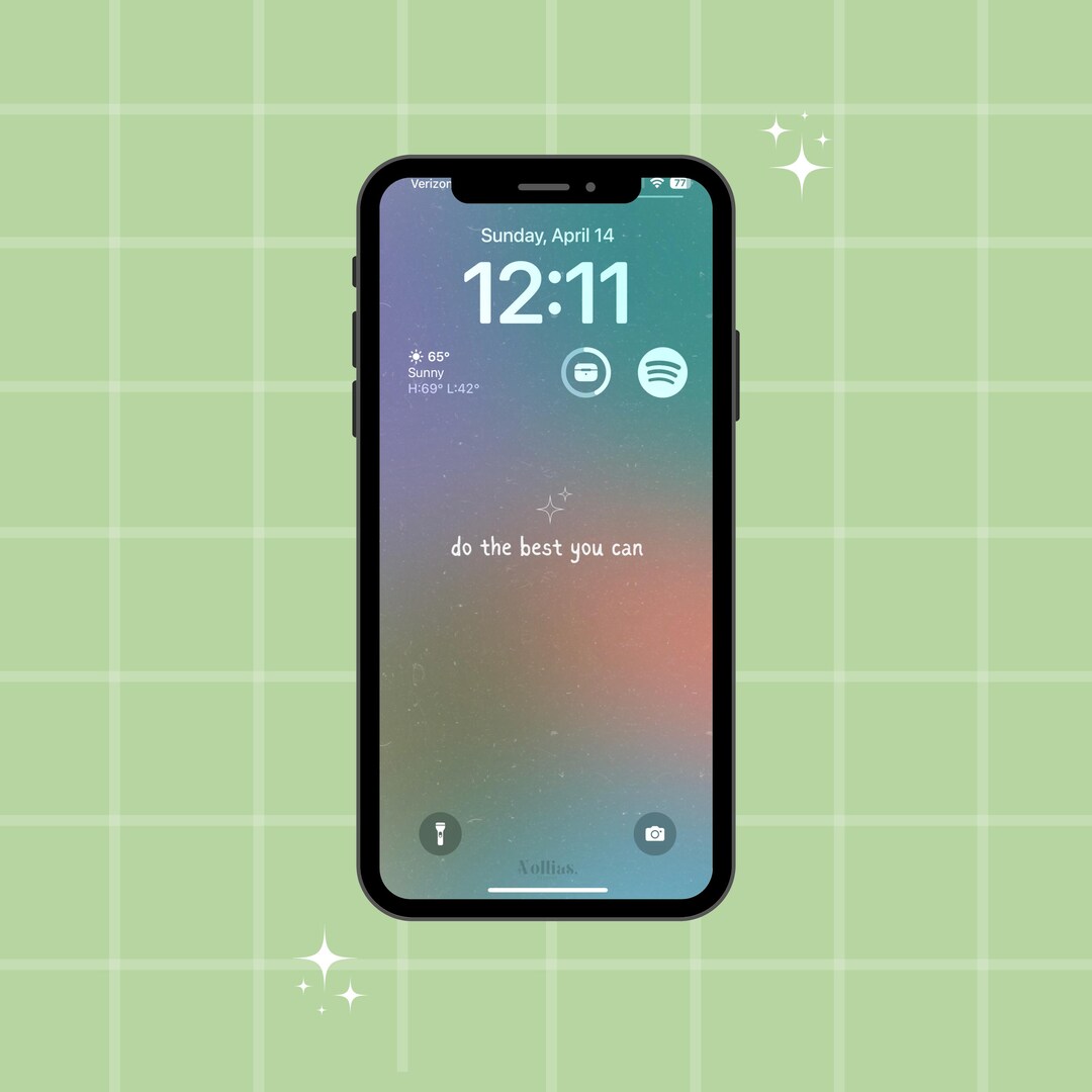 Motivational Boho Aesthetic Lockscreen Wallpaper | Do the Best You Can ...
