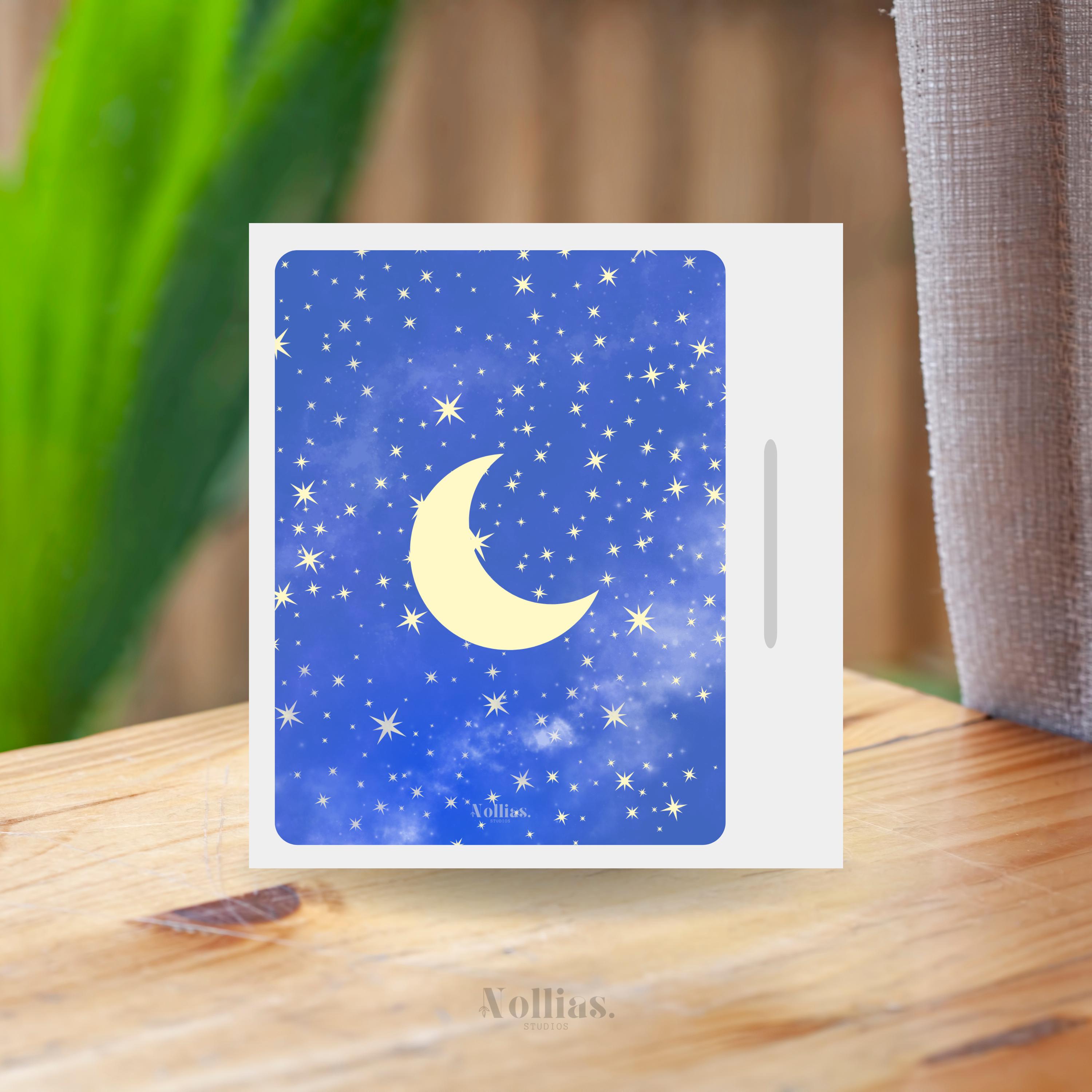 Celestial Moon Boox Color Go 7 Wallpaper | E-ink Lock Screen Background ...