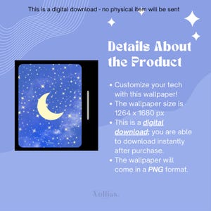 Celestial Moon Boox Color Go 7 Wallpaper | E-ink Lock Screen Background ...