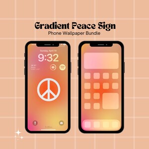 Boho Chic Peace Red Gradient Lock Screen Download | INSTANT iPhone ...