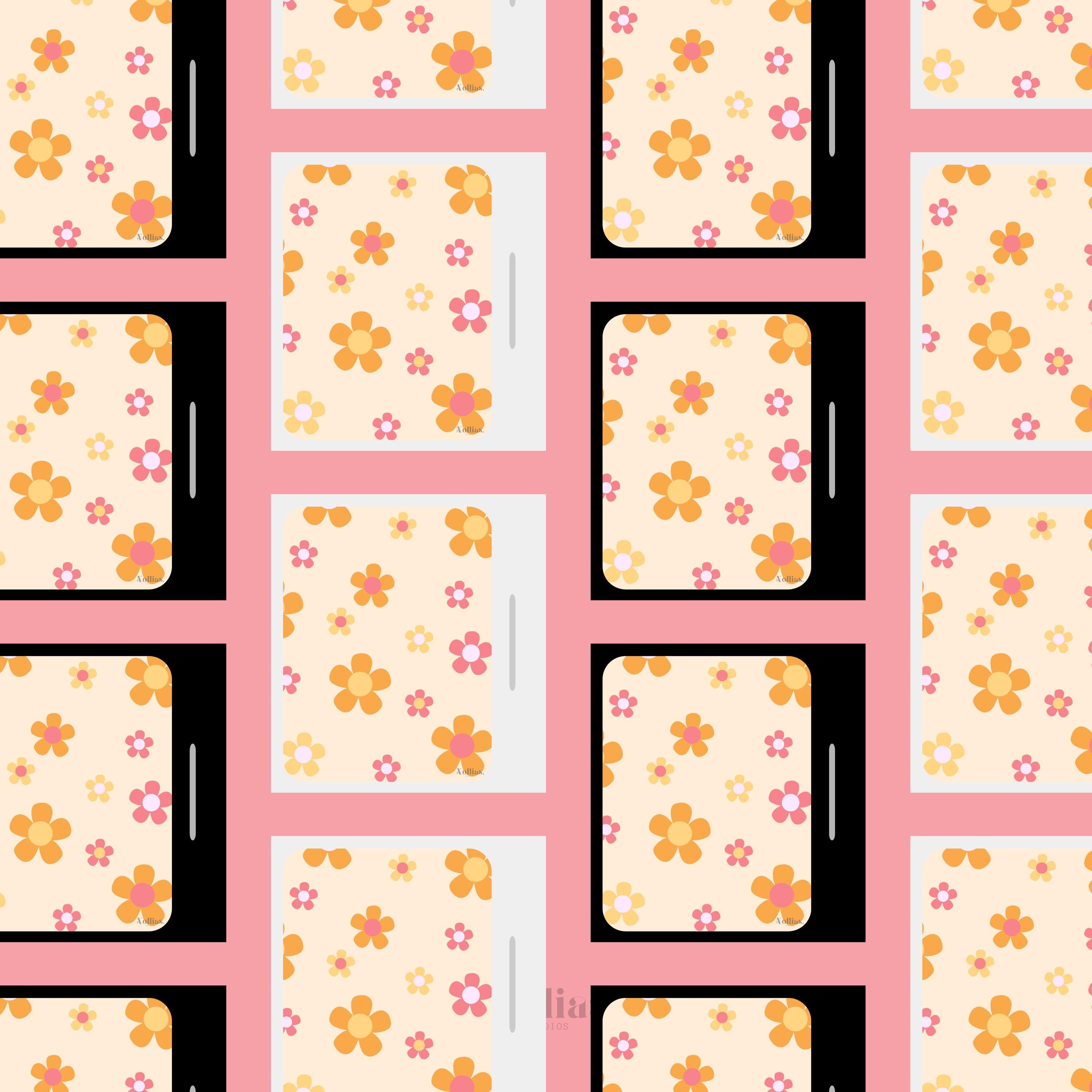 Summer Flowers Boox Color Go 7 Wallpaper | E-ink Lock Screen Background ...