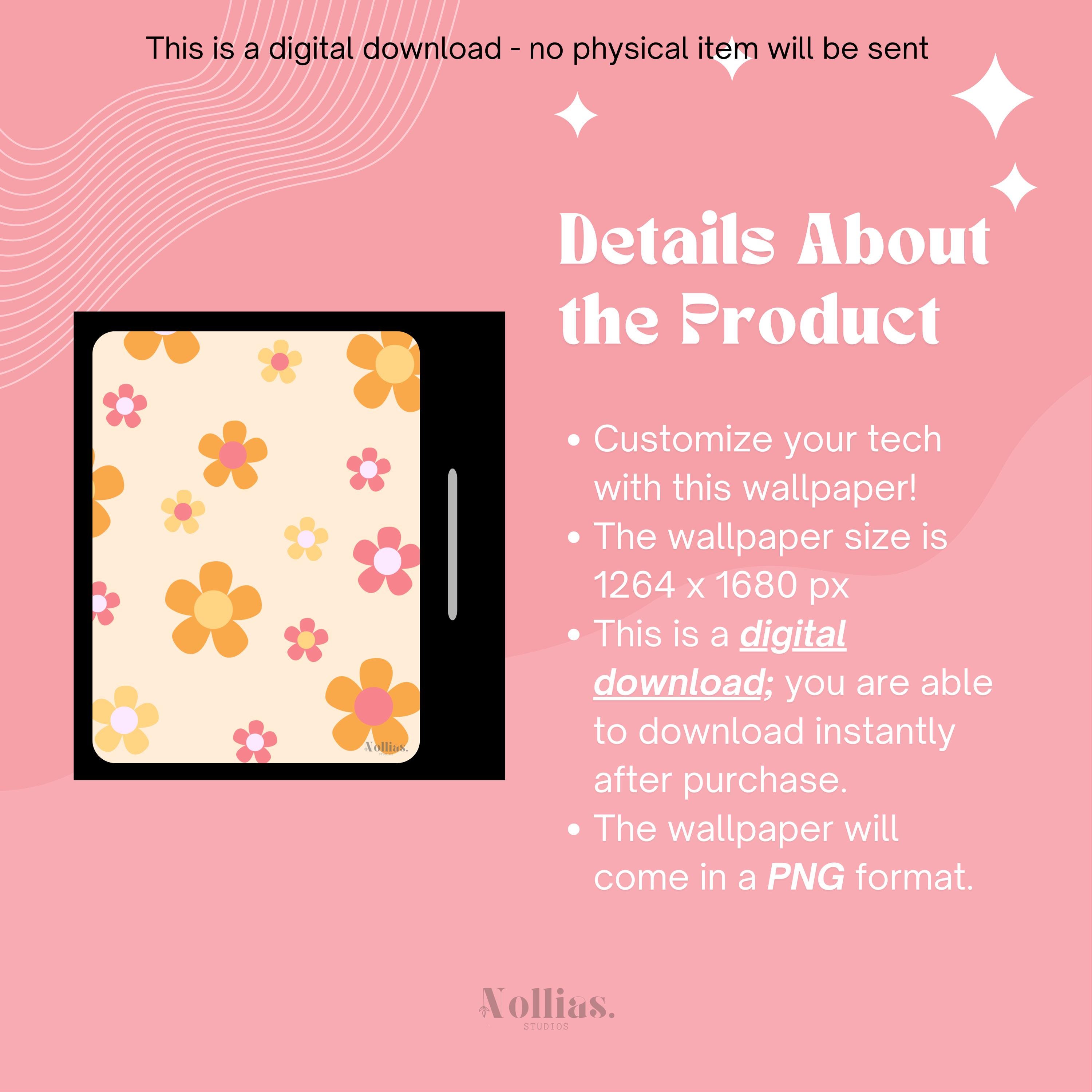 Summer Flowers Boox Color Go 7 Wallpaper | E-ink Lock Screen Background ...
