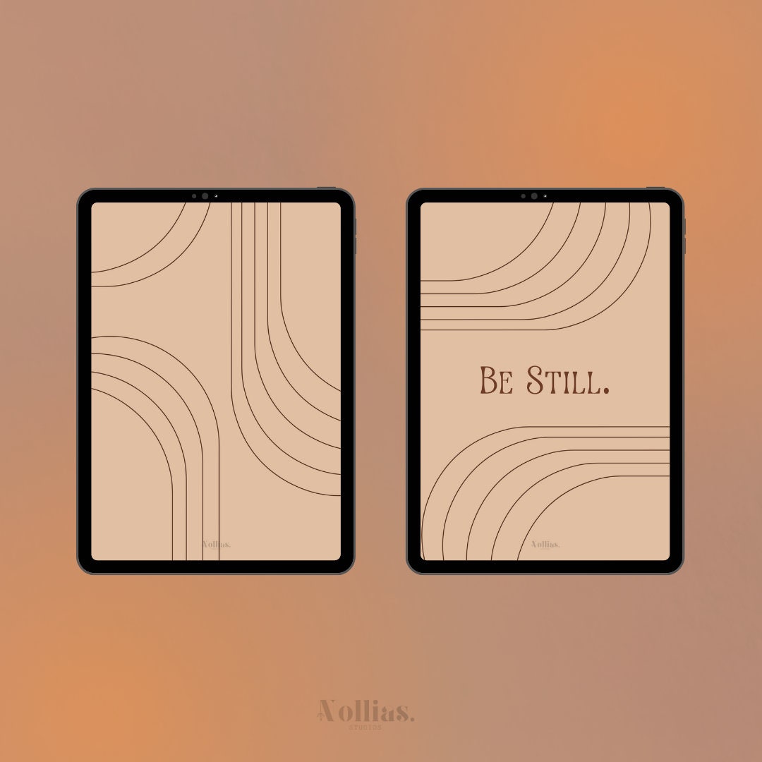 Brown Lines Lockscreen Wallpaper Digital Download Boho INSTANT iPad ...