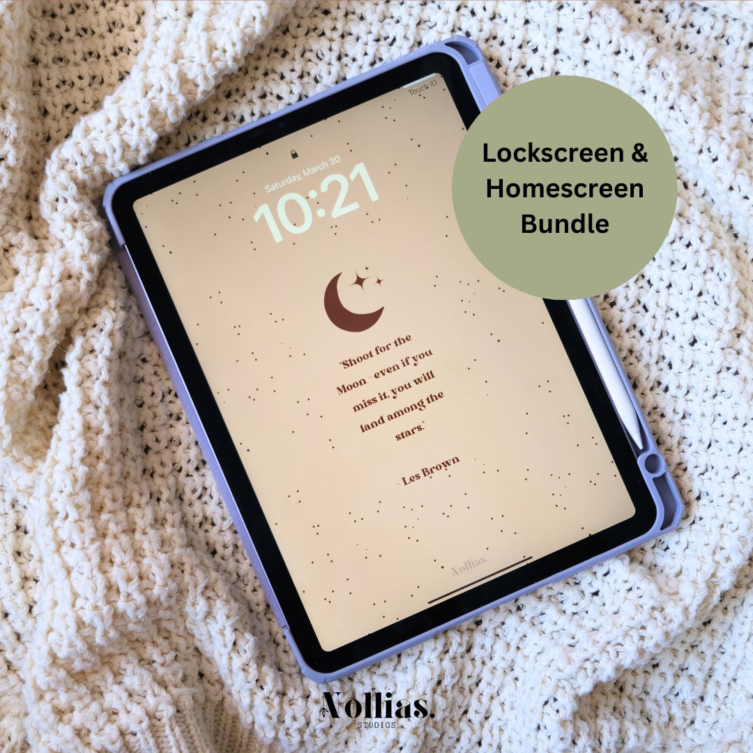 Boho Moon Lockscreen Wallpaper Digital Download Bohemian INSTANT iPad ...
