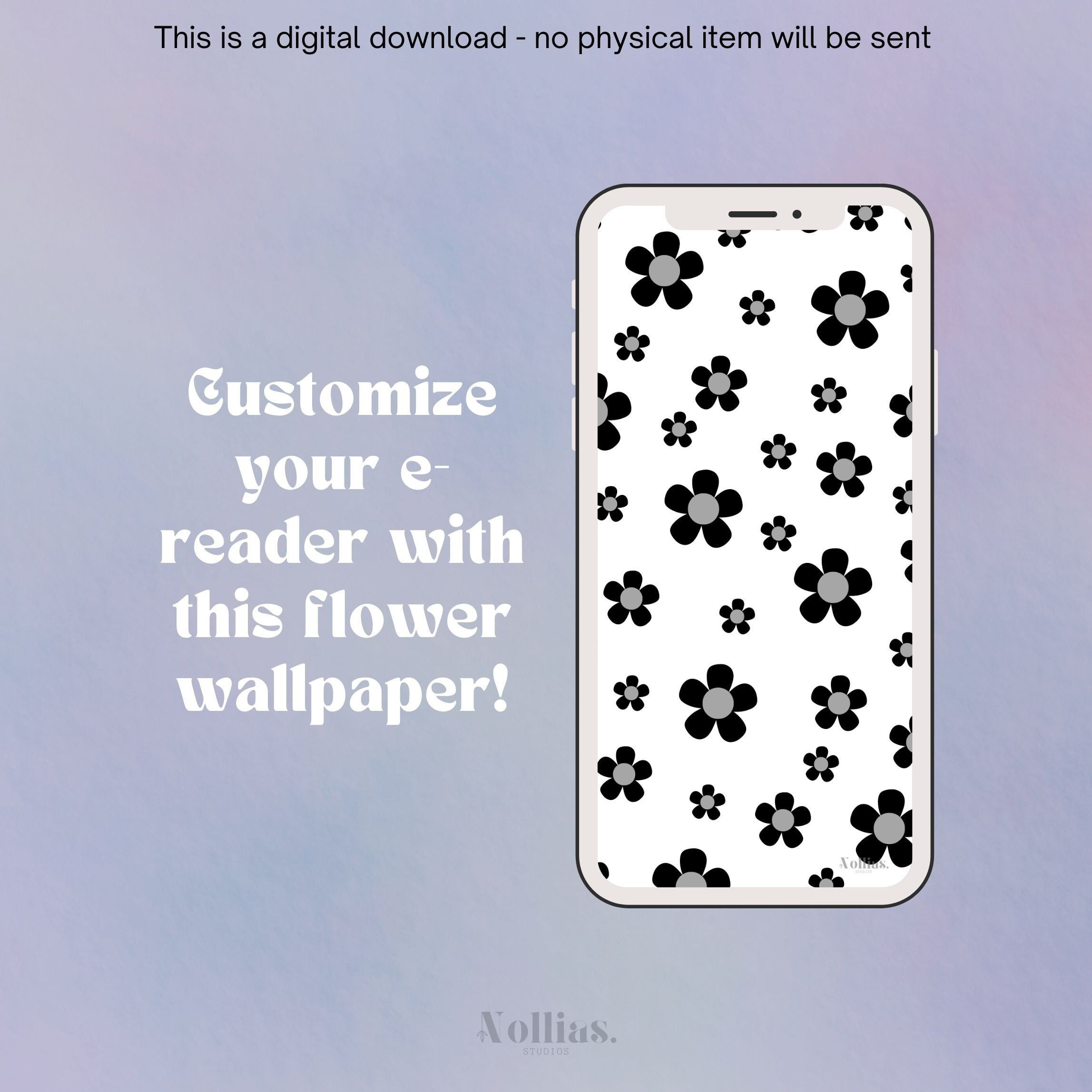 Flower Boox Palma Wallpaper E-reader Background Retro Hippie Floral ...